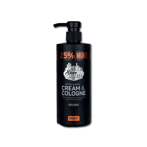 The Shave Factory After Shave Cream & Cologne Golden 500ml - Barbertools.gr